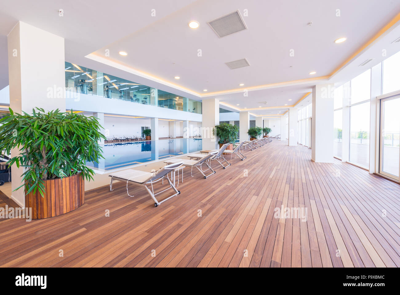 Indoor swimming pool in healthy concept Stock Photo - Alamy