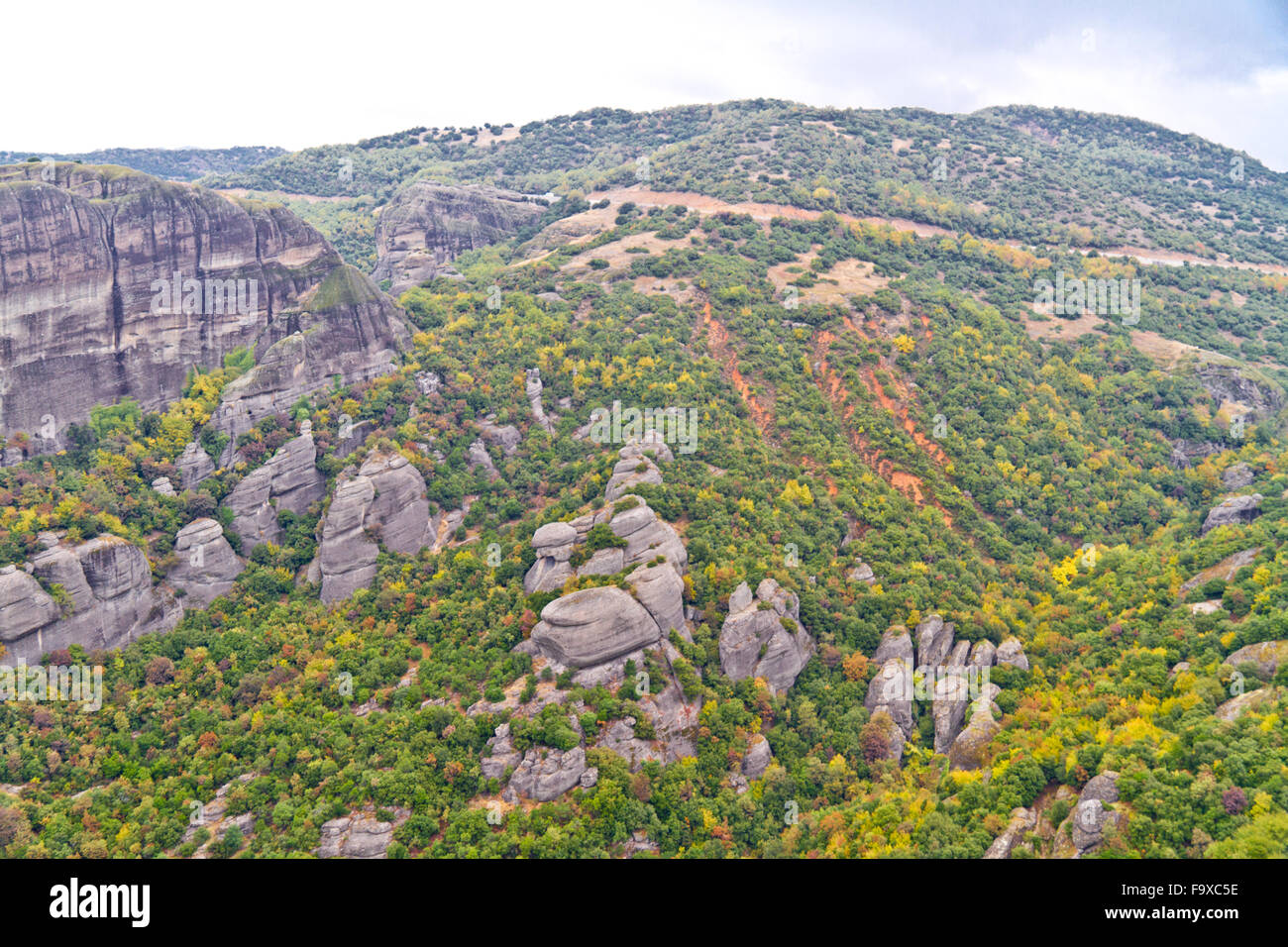Meteora cliffs and monasteries Stock Photo - Alamy