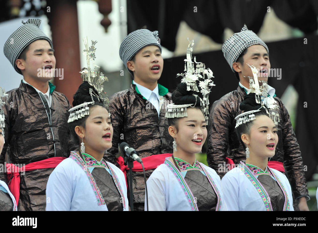 Rongjiang, China's Guizhou Province. 18th Dec, 2015. Performers of Dong ...