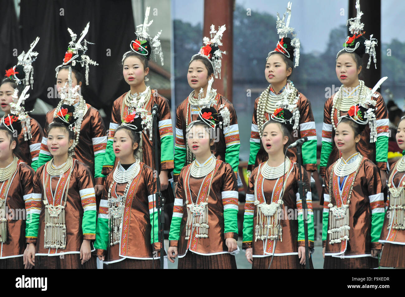 Rongjiang, China's Guizhou Province. 18th Dec, 2015. Performers of Dong ...