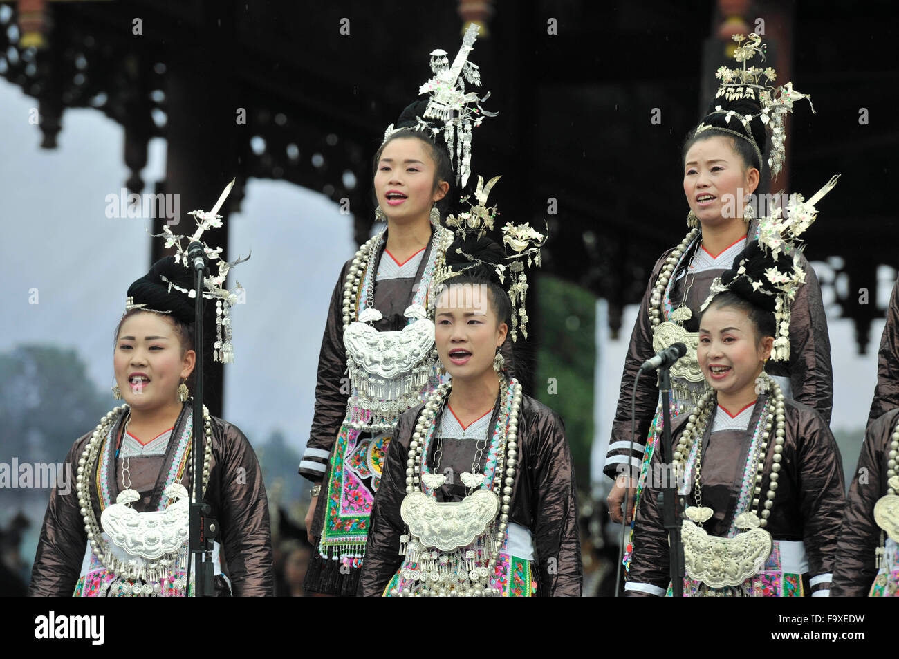 Rongjiang, China's Guizhou Province. 18th Dec, 2015. Performers of Dong ...