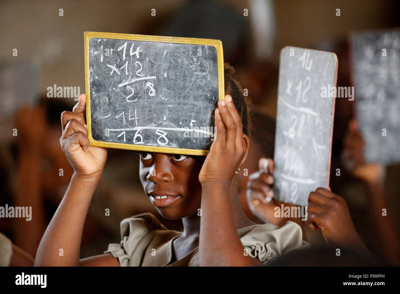 African primary school. Mathematics class Stock Photo - Alamy