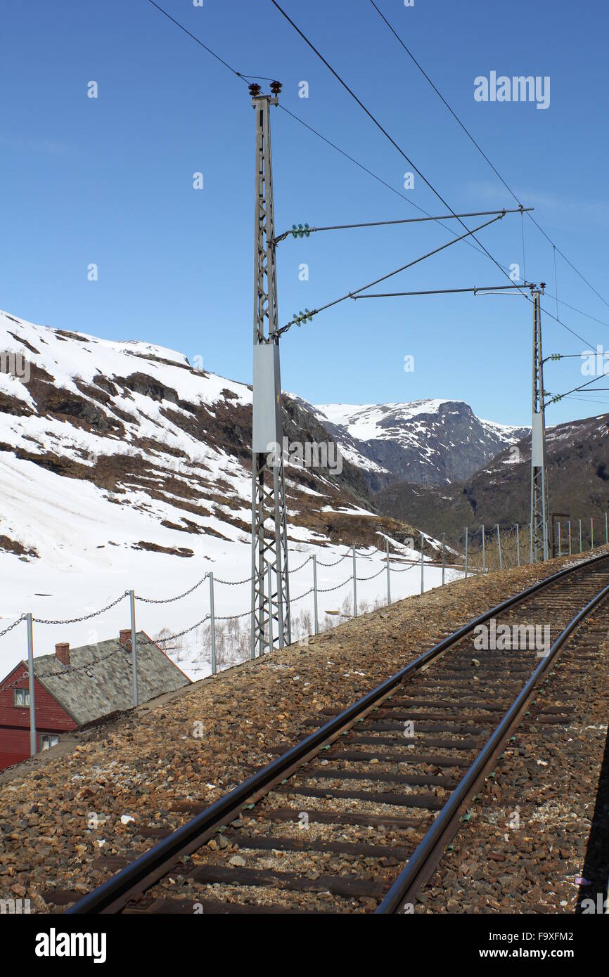 Myrdal train station on the Flamsbana (Flam Railway) in Norway Stock ...