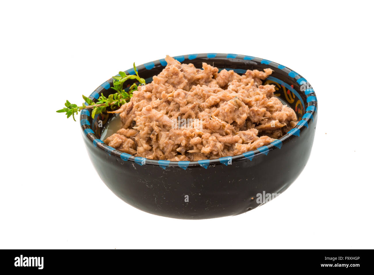 Canned Tuna fillet with thyme Stock Photo - Alamy