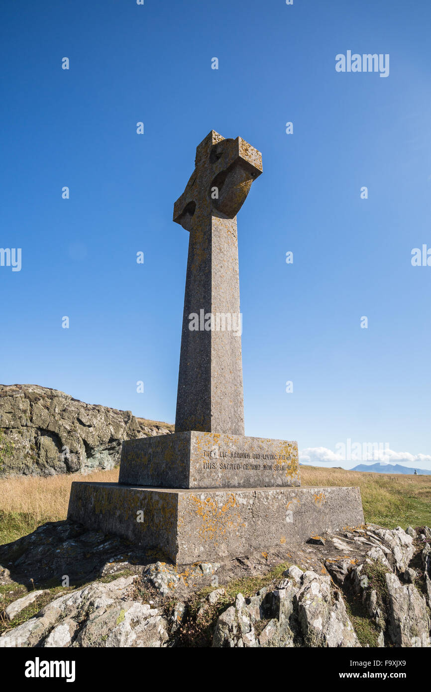 Ancient religious monument, Llanddwyn island, Newborough, Anglesey ...