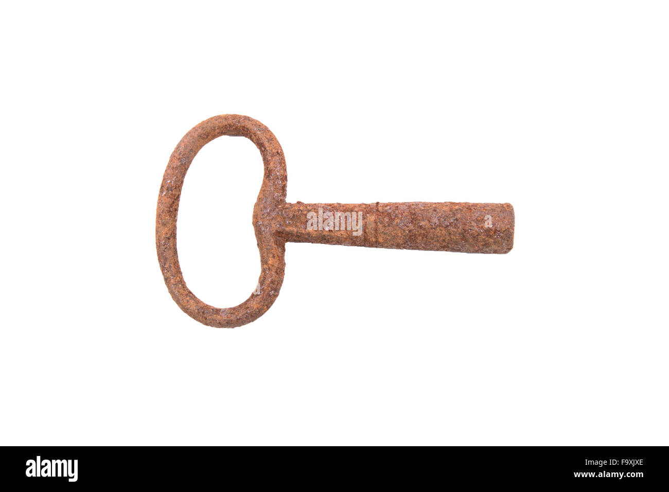 Old rusty key isolated on a white background Stock Photo - Alamy