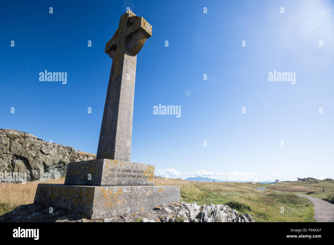 Ancient religious monument, Llanddwyn island, Newborough, Anglesey ...