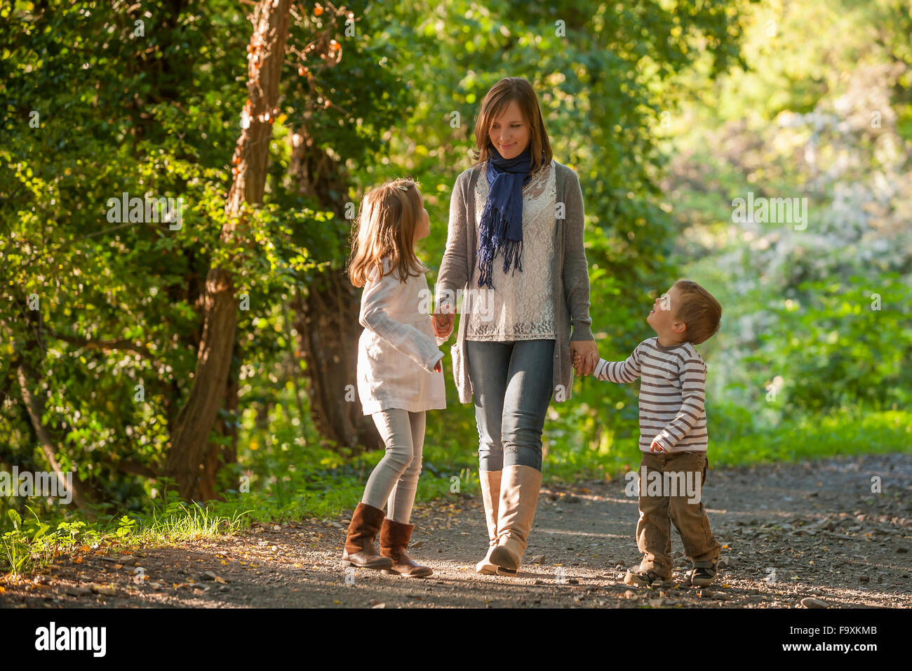 Walking track children hi-res stock photography and images - Alamy