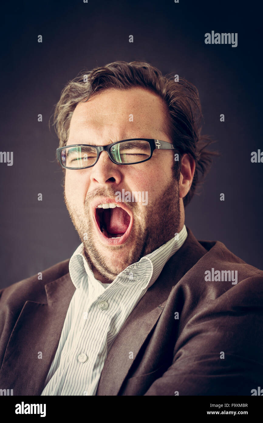 Yawning person hi-res stock photography and images - Alamy
