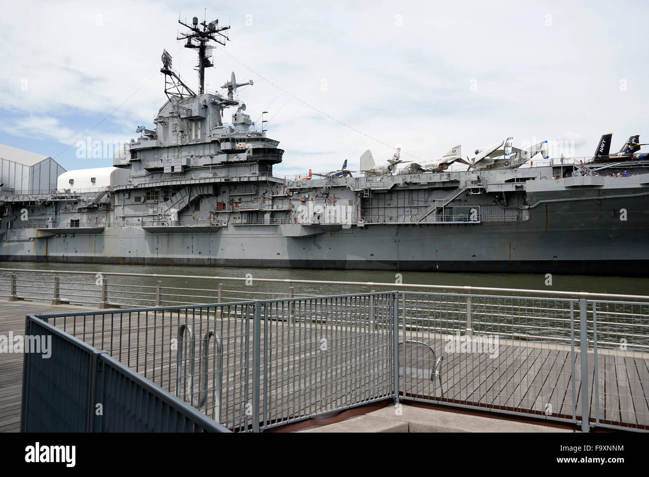 The USS Intrepid aircraft carrier. Intrepid Sea, Air & Space Museum, New York City, USA Stock ...