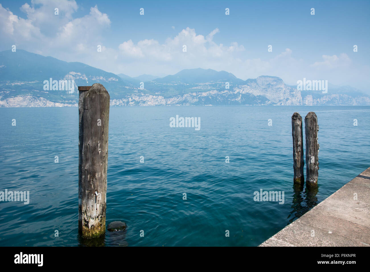 Bollard at Lake Garda (Italy Stock Photo - Alamy