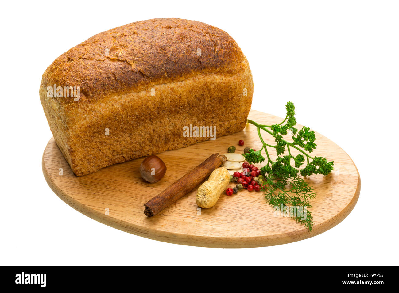 Bread with parsley and nuts Stock Photo - Alamy