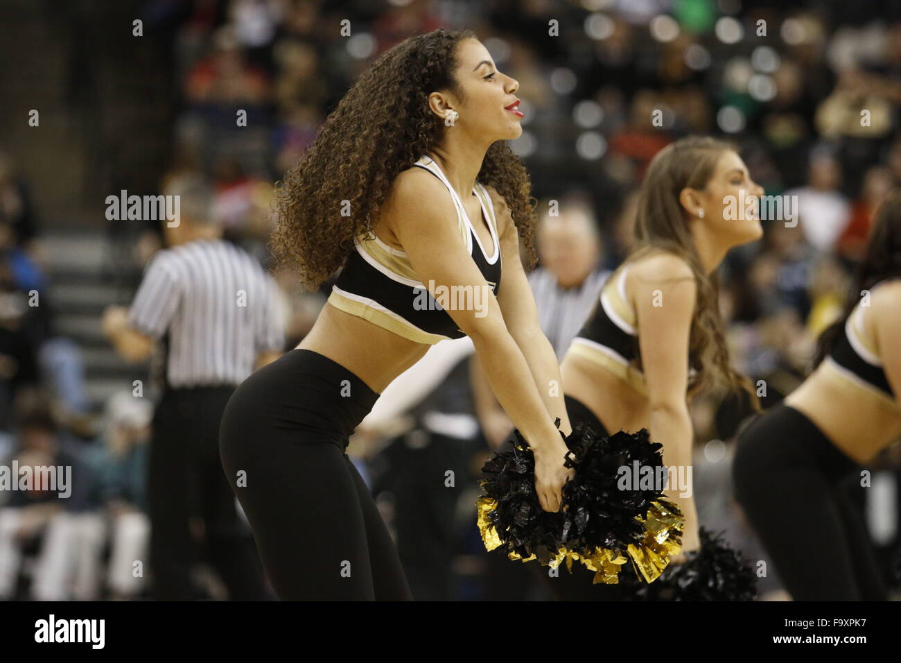 Winston-Salem, NC, USA. 18th Dec, 2015. Wake cheerleader during the ...