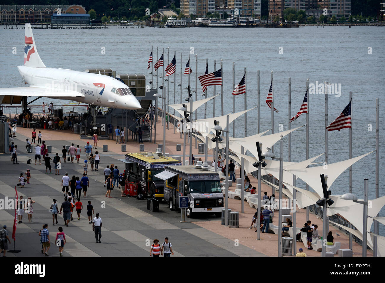 A British Airways Concorde supersonic passenger jet exhibiting at Pier ...