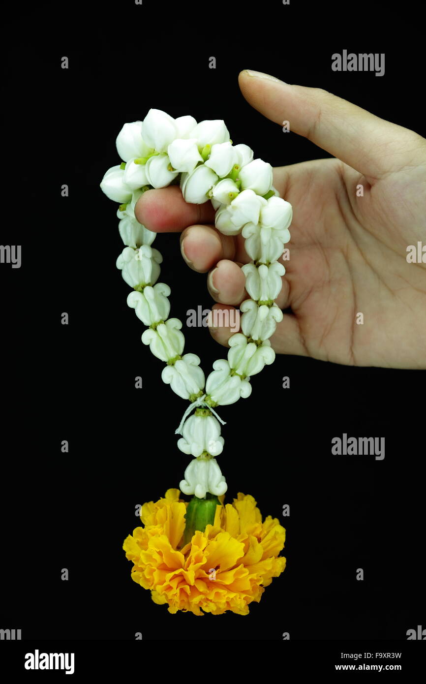Thai traditional craft flower garland hi-res stock photography and ...