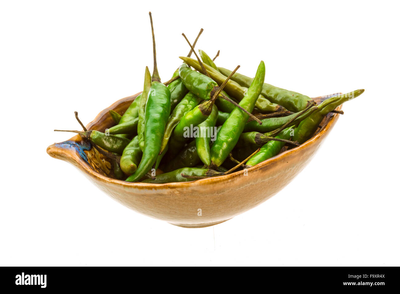 Green chilli pepper isolated Stock Photo - Alamy
