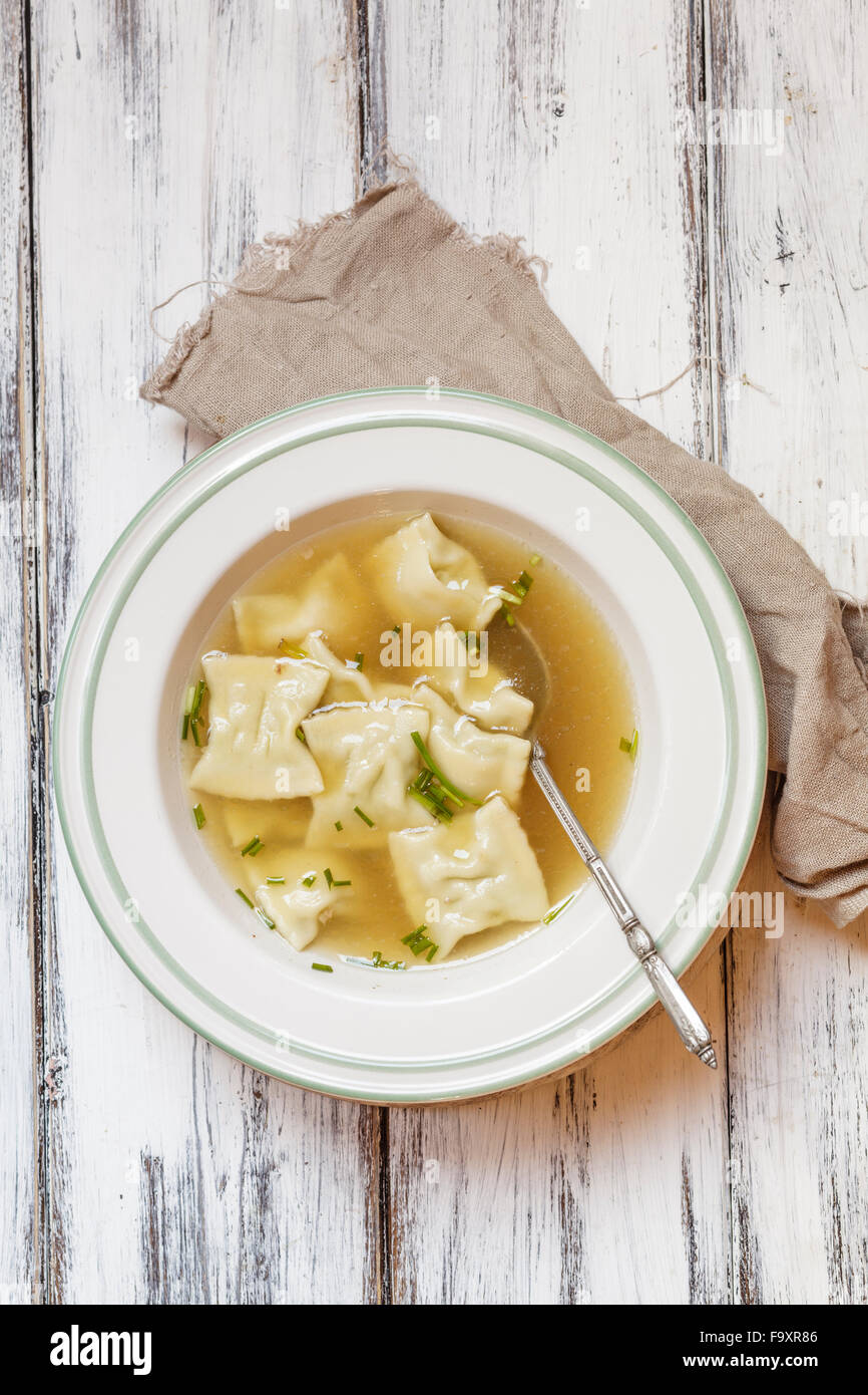 Soup with swabian pockets hi-res stock photography and images - Alamy