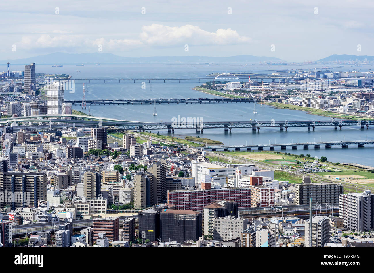 Japan, Osaka, Cityscape and Yodo river Stock Photo - Alamy