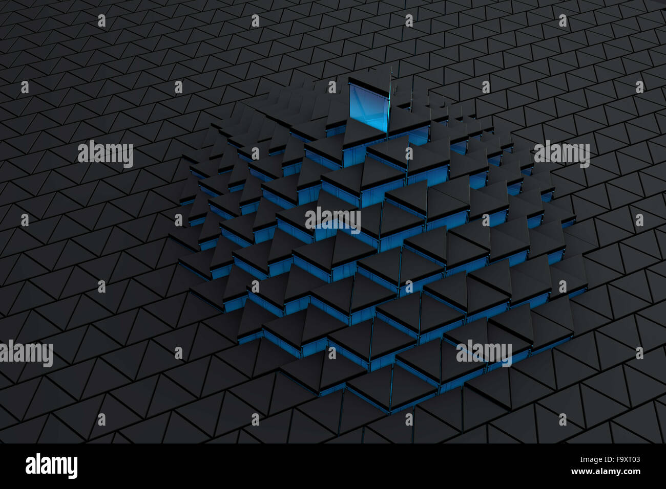 Black and blue triangle background Stock Photo - Alamy