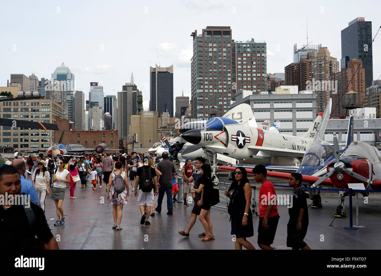 The flight deck of USS Intrepid aircraft carrier.Intrepid Sea, Air ...