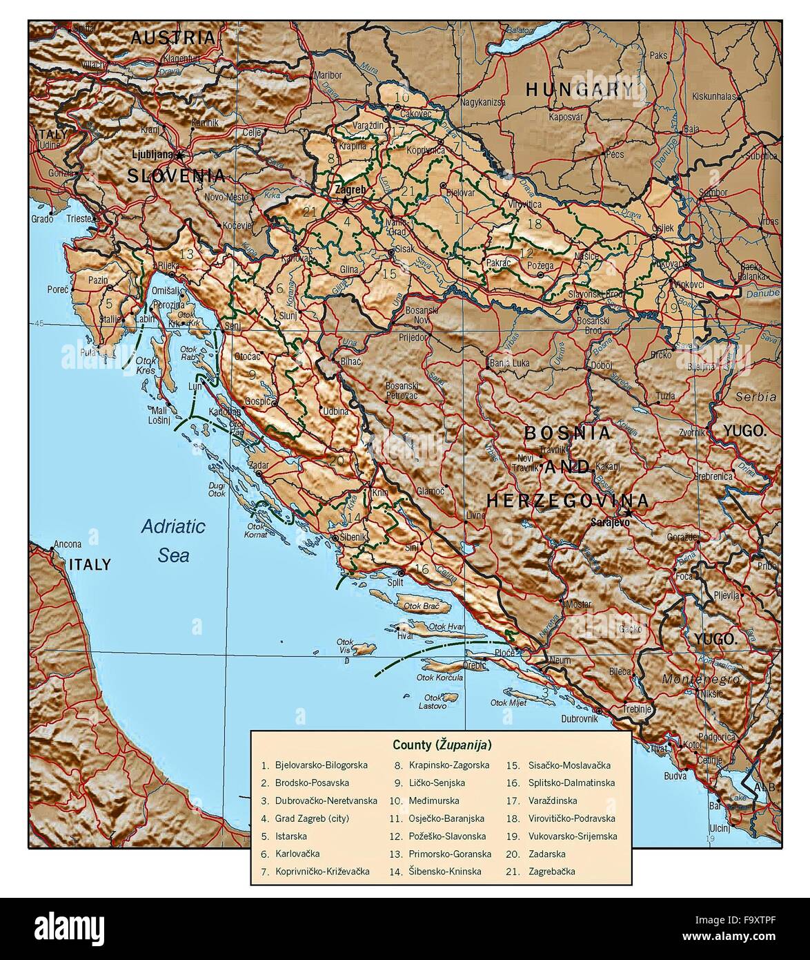 Croatia Motto Flag Map High Resolution Stock Photography and Images - Alamy