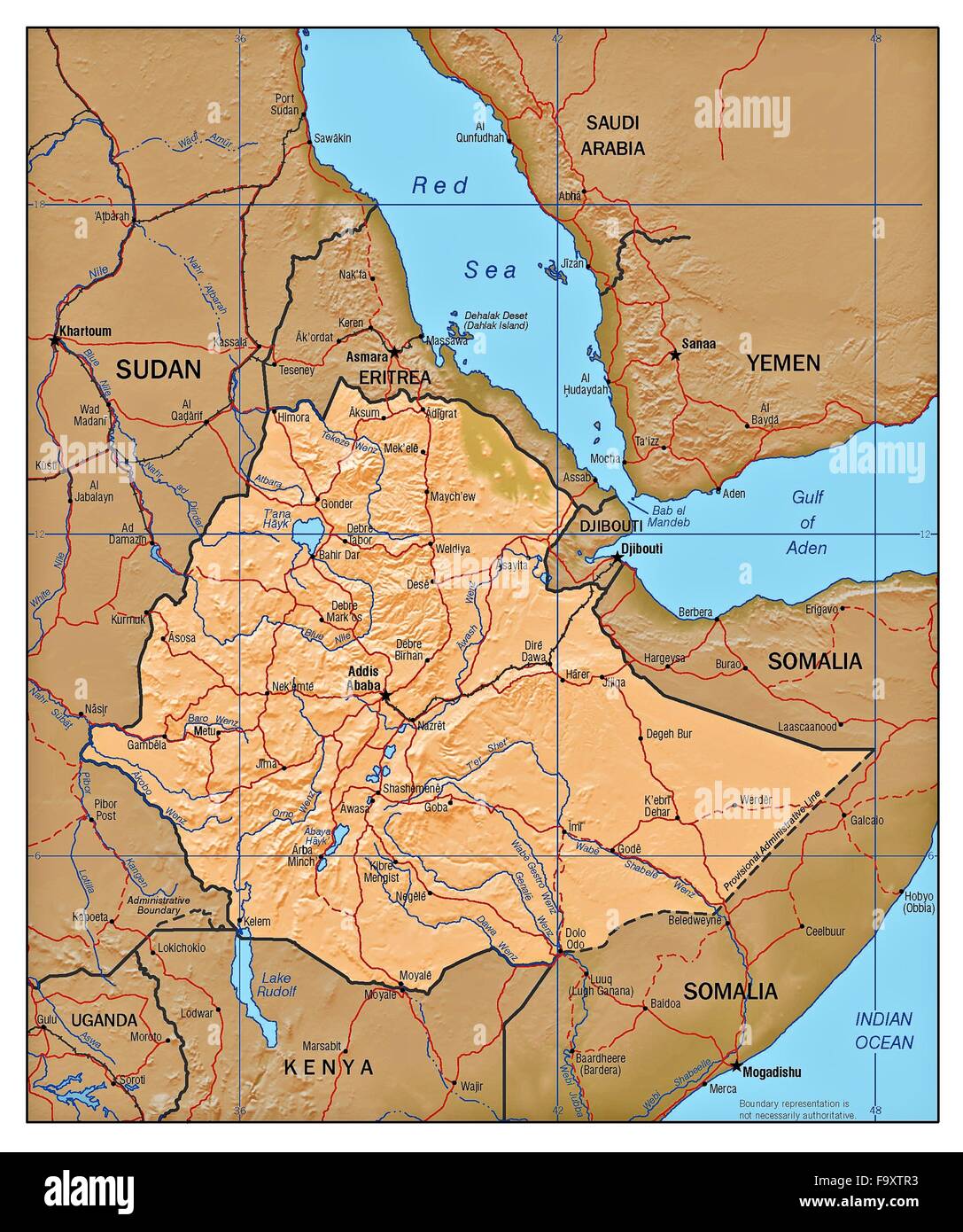 Ethiopia map hi-res stock photography and images - Alamy