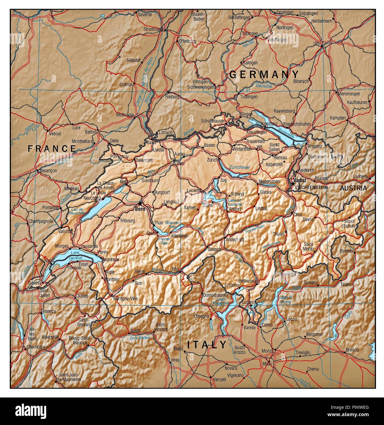 Physiography map hi-res stock photography and images - Alamy