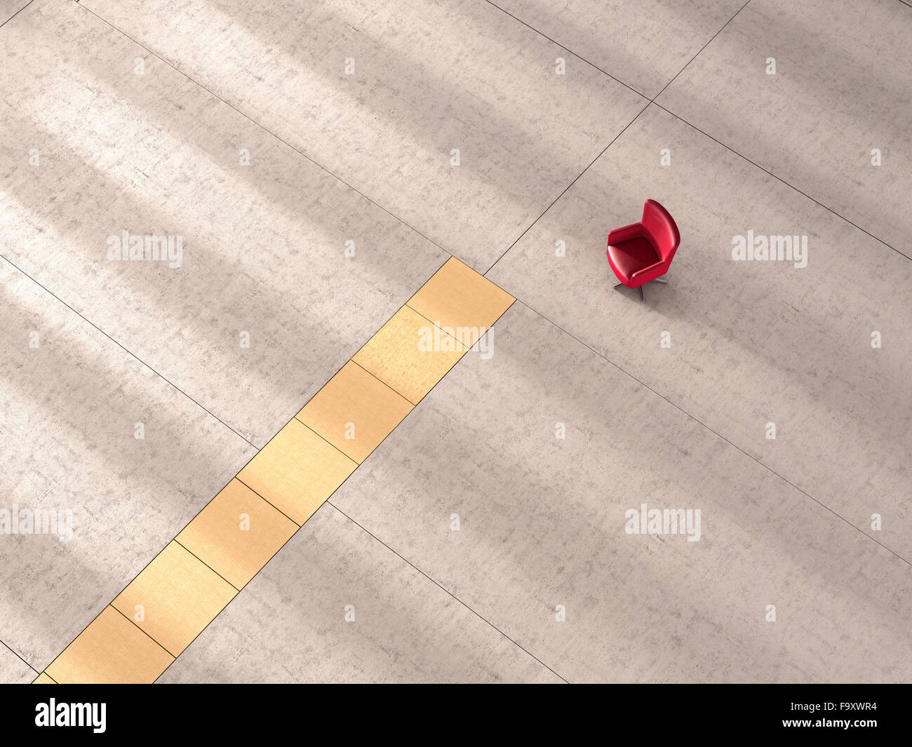 Single chair facing yellow line hi-res stock photography and images - Alamy