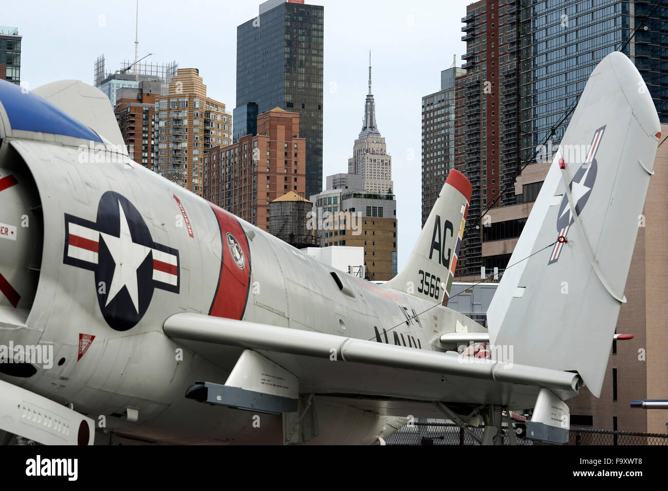 A McDonnell F-3 B Demon fighter Jet at the Intrepid aircraft carrier ...