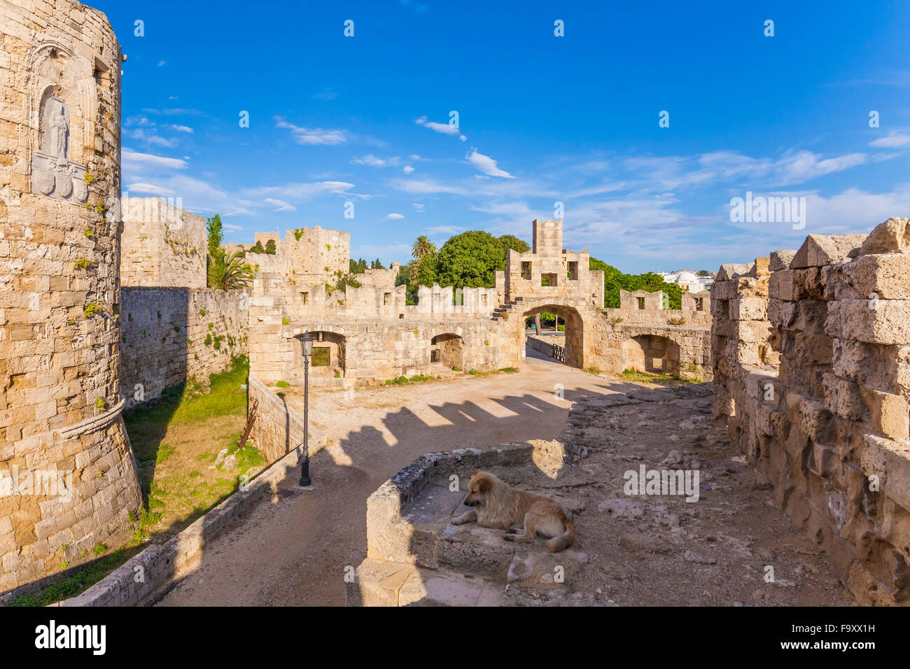 Greece, Rhodes, old town, city wall and Paul bastion Stock Photo - Alamy
