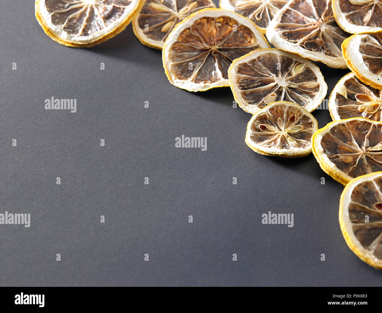 dry lemon sliced on the white background Stock Photo - Alamy