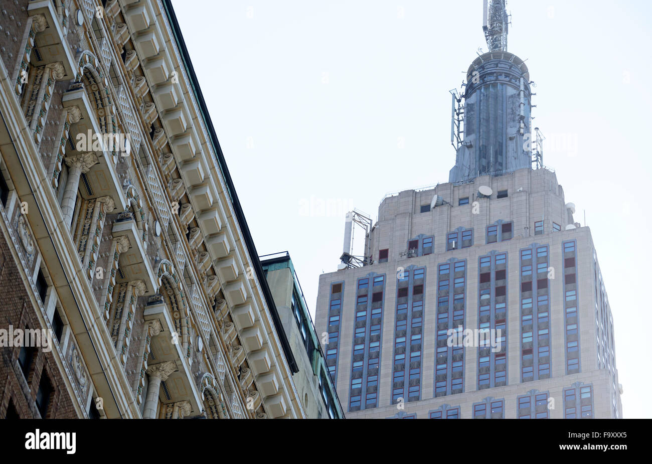 The view of Empire State Building. Manhattan, New York City, USA Stock ...