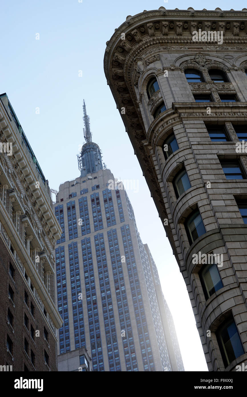 The view of Empire State Building. Manhattan, New York City, USA Stock ...