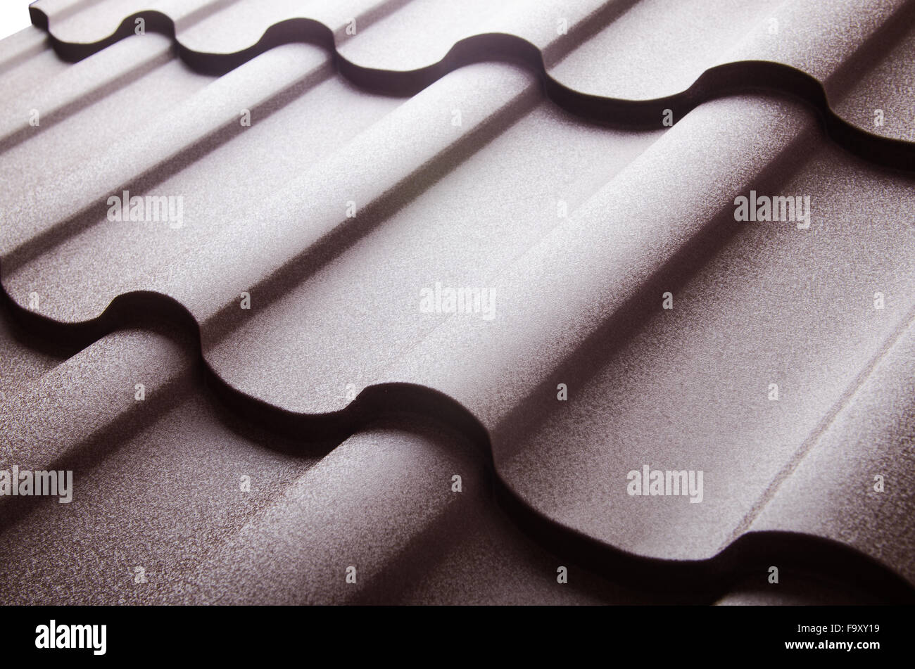 Close up of metal roof tile Stock Photo - Alamy