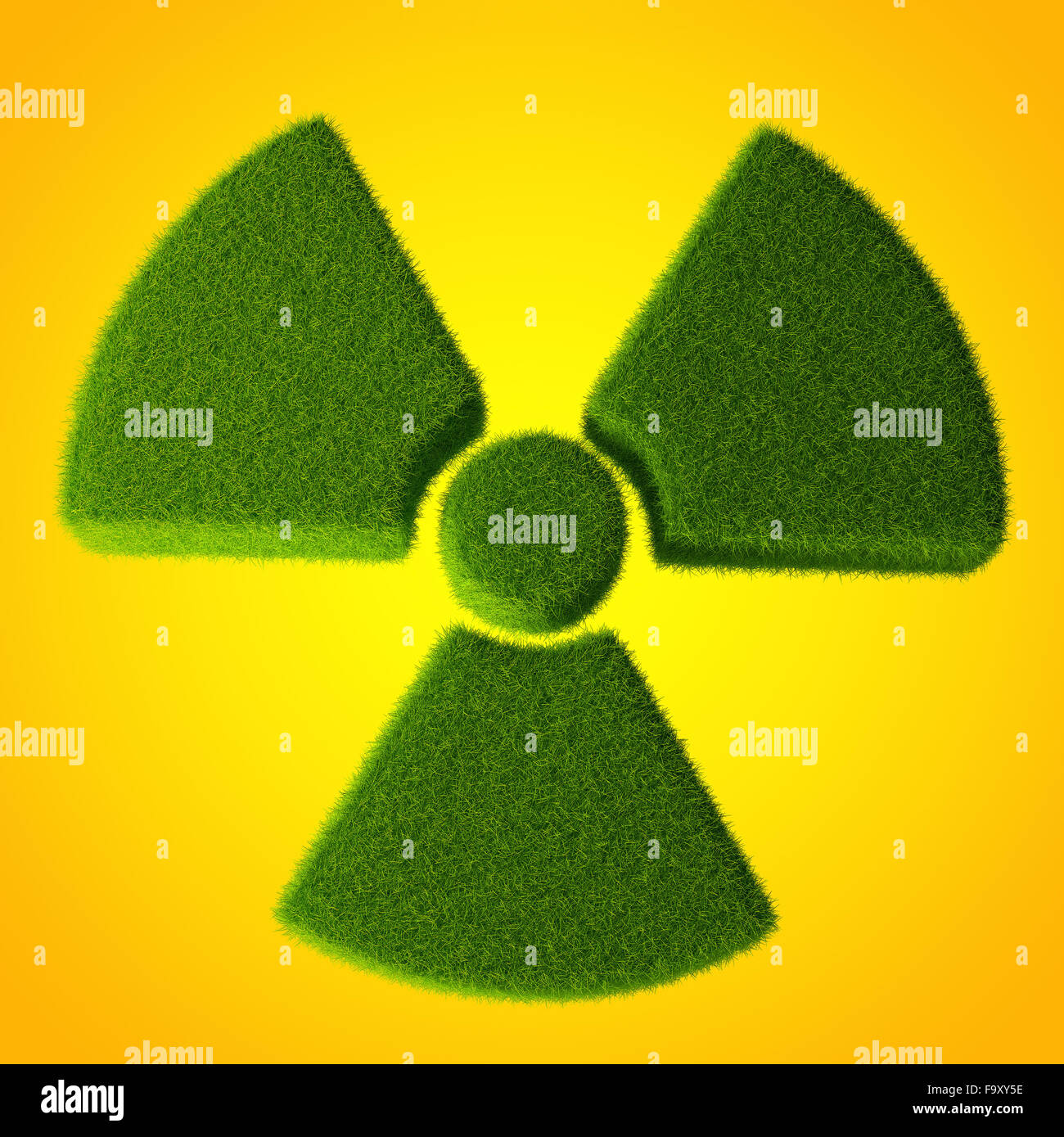 radioactivity symbol made from grass Stock Photo - Alamy