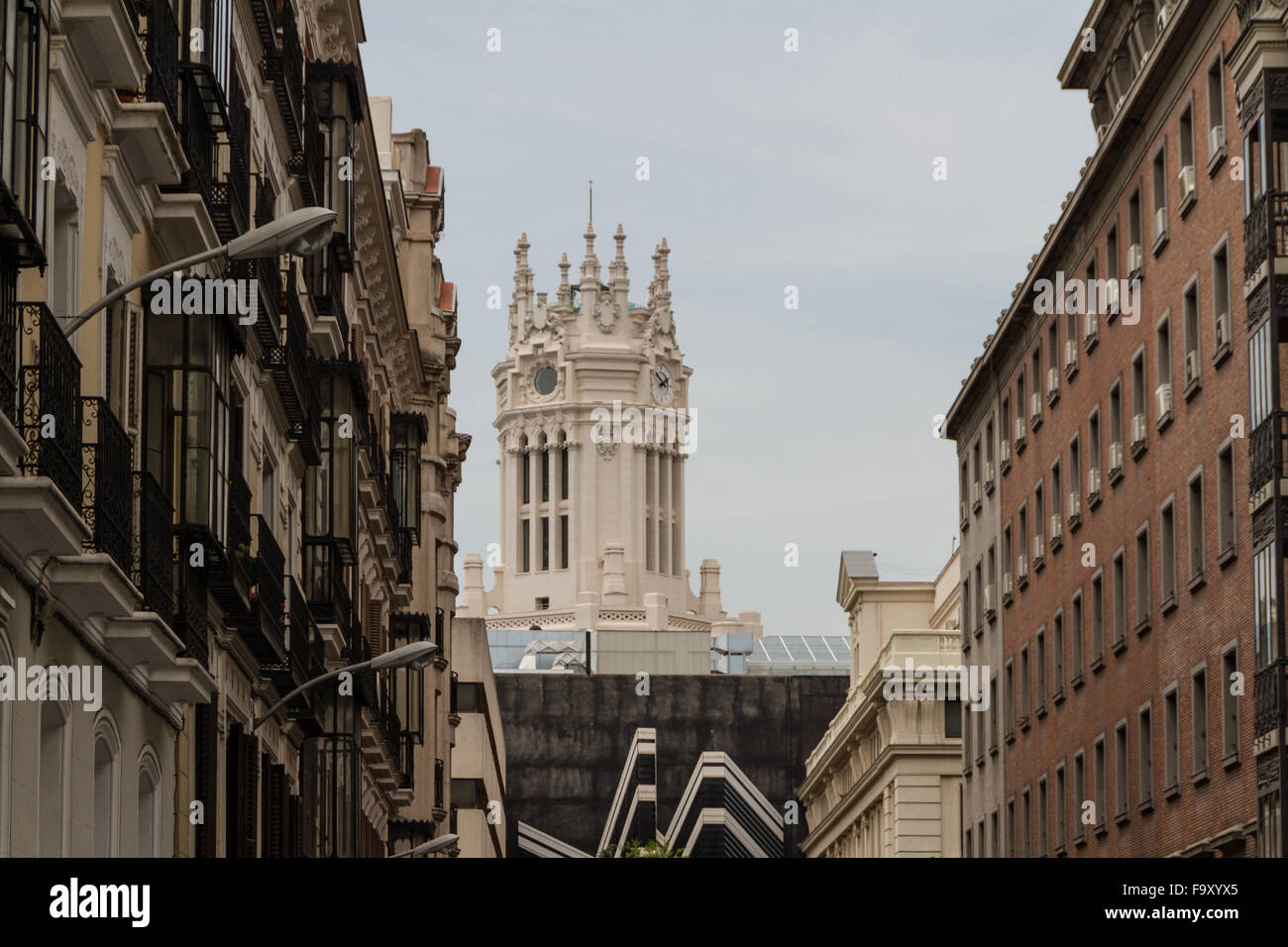 Street View in Madrid Stock Photo - Alamy