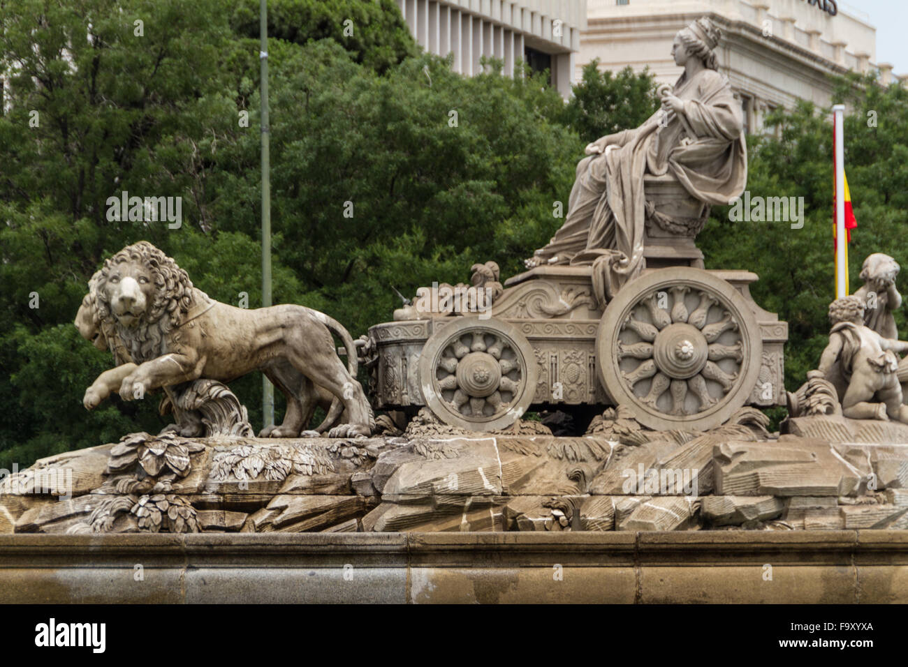 Cibeles Fountain on Plaza de Cibeles in Madrid, Spain Stock Photo - Alamy