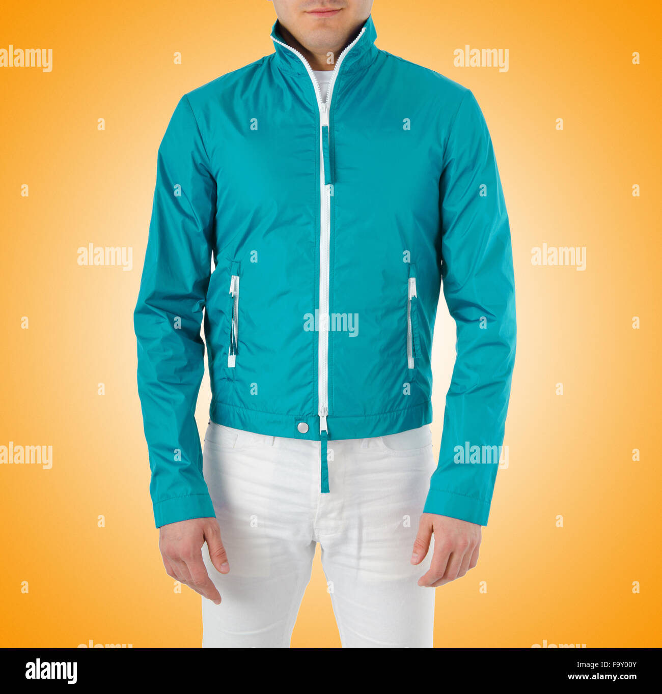 Stylish jacket isolated on model Stock Photo - Alamy