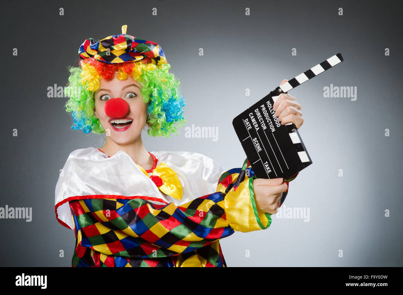 Clown movie clapper in hi-res stock photography and images - Alamy