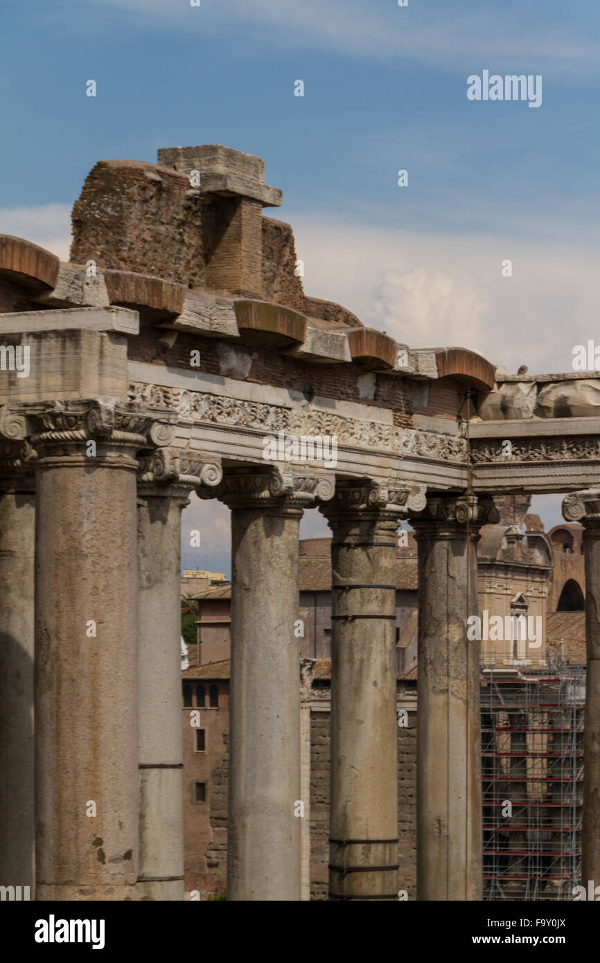 Building ruins and ancient columns in Rome, Italy Stock Photo - Alamy