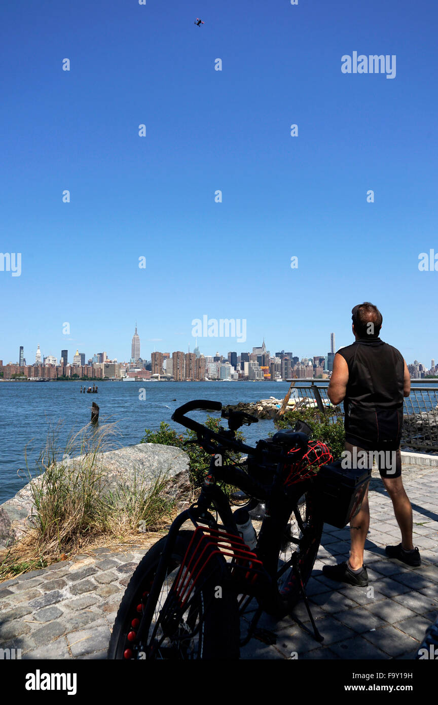 Manhattan drone view hi-res stock photography and images - Alamy