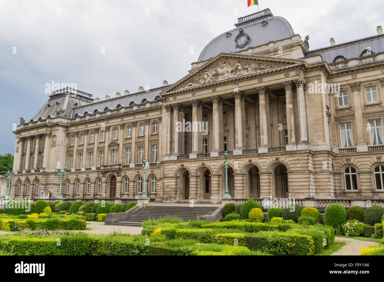 Royal Palace view from Place des Palais in historical center of ...