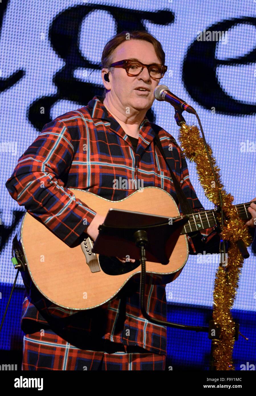 New York, NY, USA. 18th Dec, 2015. Chris Difford on stage for Squeeze ...