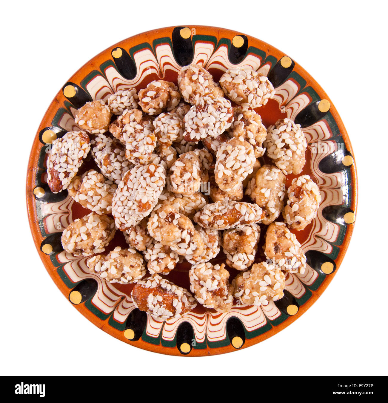 Almonds with sesame Stock Photo - Alamy