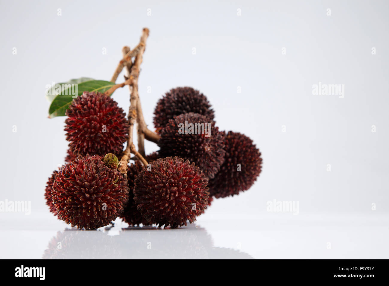 pulasan thick skin or wild rambutan on the white background Stock Photo ...