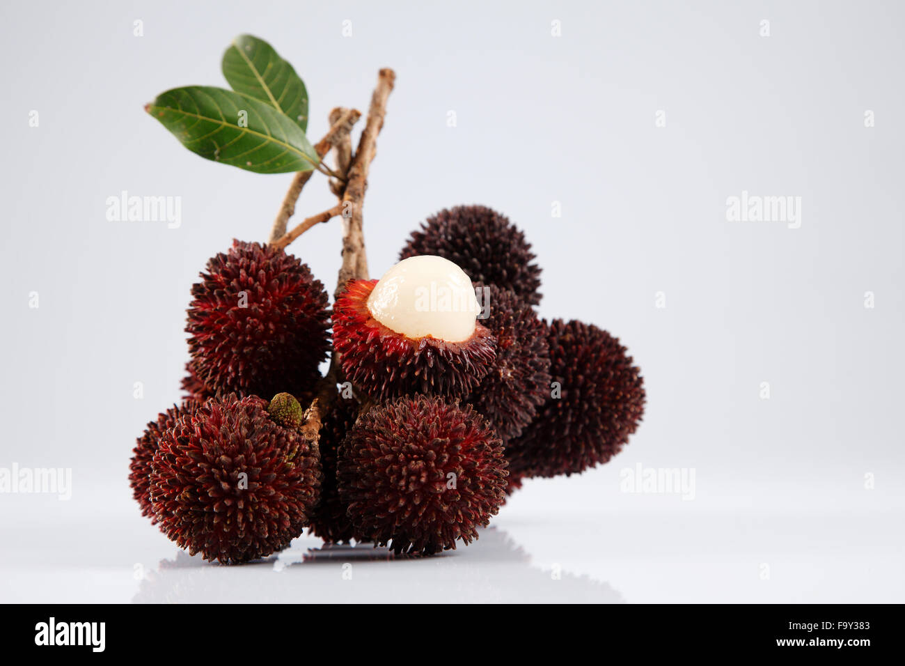 pulasan thick skin or wild rambutan on the white background Stock Photo ...