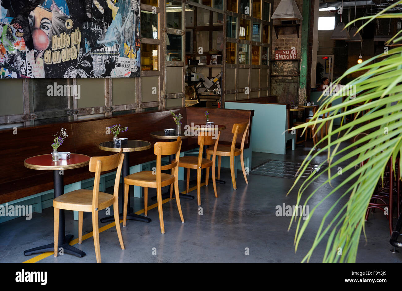 A local cafe in trendy Williamsburg. Brooklyn. New York. USA Stock ...