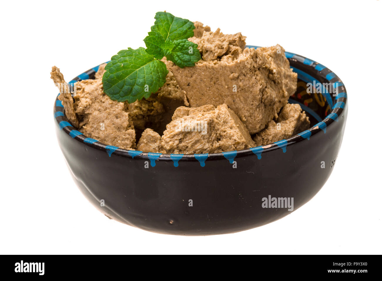 Sunflower Halva isolated studio macro shoot Stock Photo - Alamy