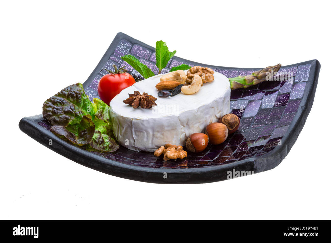 Fresh soft brie cheese Stock Photo - Alamy