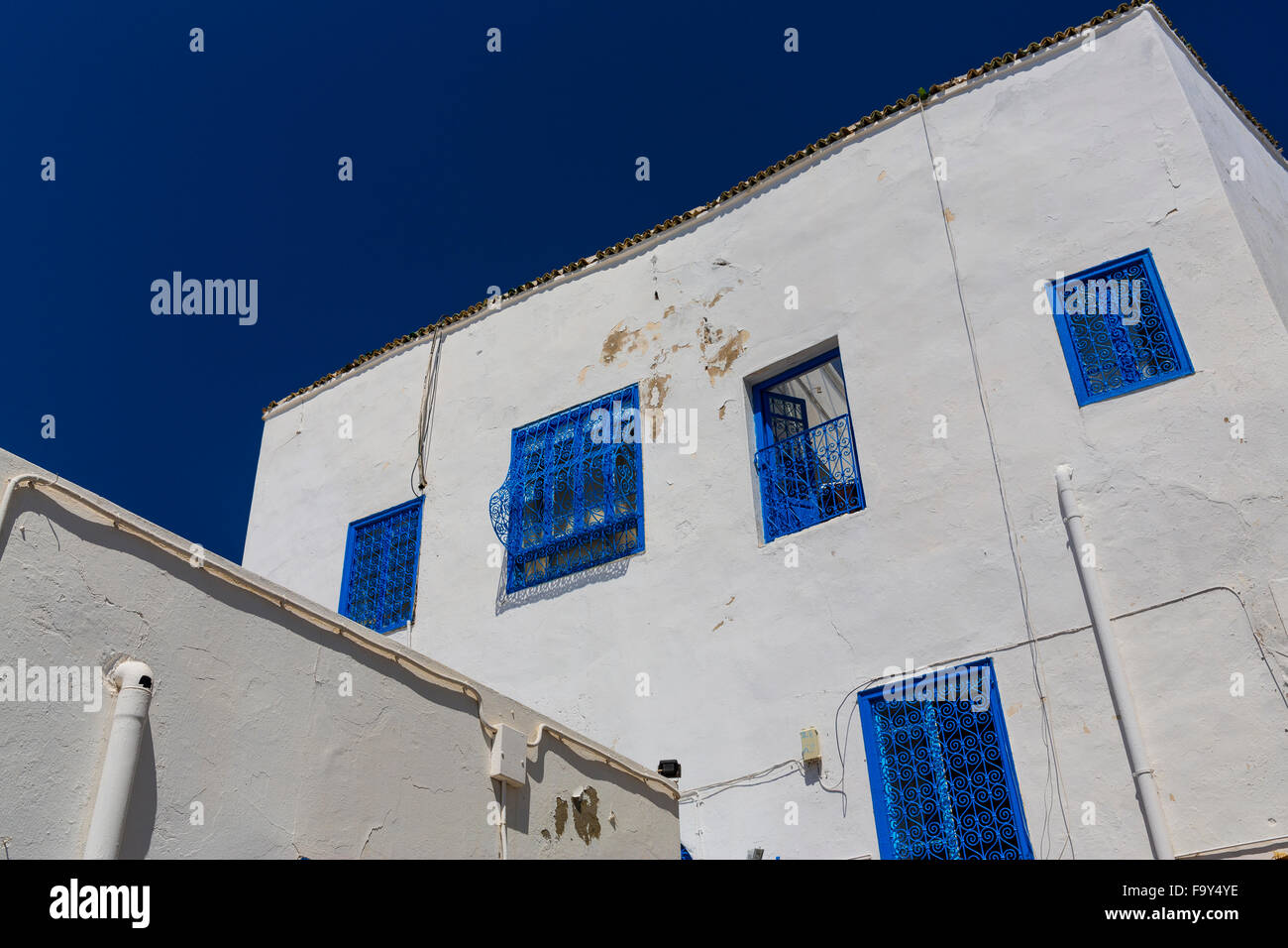 Old arabic town in Tunisia - Sidi Bu Said Stock Photo - Alamy